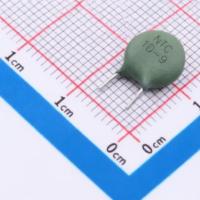 China NTC thermistor with green silicone resin straight leads and wide temperature range DGCX NTC1D-9SMF03G model for sale