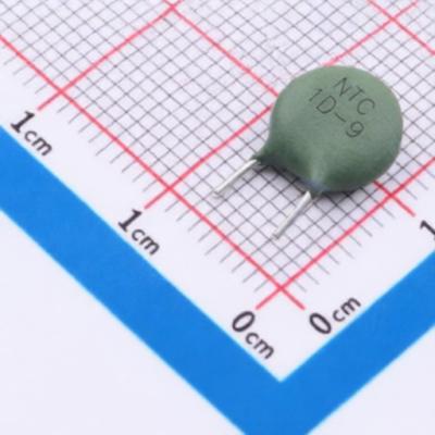 China NTC thermistor with green silicone resin straight leads and wide temperature range DGCX NTC1D-9SMF03G model for sale