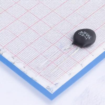 China thermistor DGCX NTC 5D-15 featuring inner bent lead and black phenolic resin for electronic devices for sale