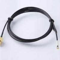 China RG178 Black Double Silver Wire Coaxial Cable HJ Tech 3C0621A04-001 with SMA Female Connector and RoHS for sale