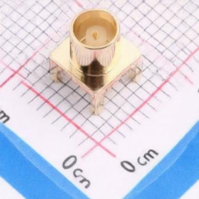 China Gold plated MCX jack brass connector HJ Tech HJ-MCX009 designed for PCB mounting communication devices for sale
