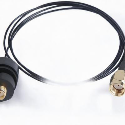 China RF cable assembly with SMA female and RP-SMA male connectors HJ Tech 3C0225A04-097 650mm black cable for sale