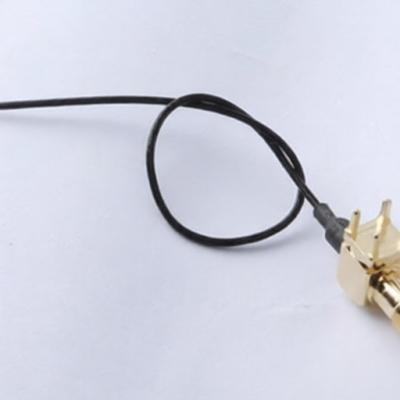 China High frequency coaxial cable assembly HJ Tech 3C0224A04-015 with 90 degree SMA female and MHF 1 plug for sale