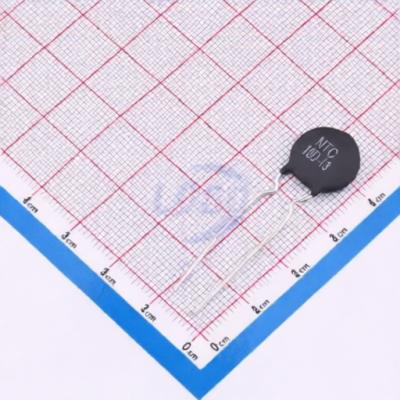 China NTC Thermistor KNSCHA 206RV177 10 Ohm Resistance Black Coated Leads 13mm Chip Diameter for sale