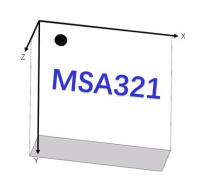China Ultra small tri axial accelerometer MEMS MSA3S02 with selectable full scale ranges and interrupt pin for sale