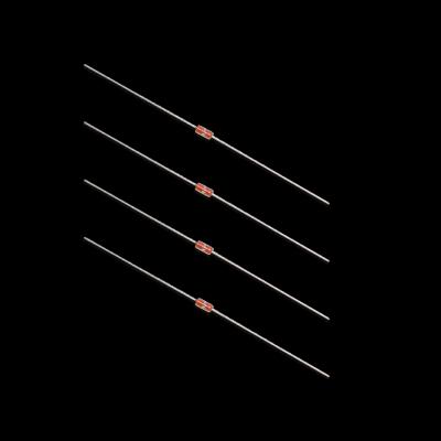 China temperature sensing Littelfuse 103JM1A thermistor with glass encapsulated design and axial lead wires for sale