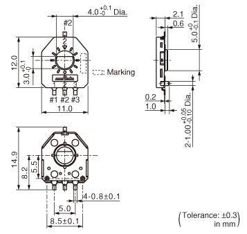 China High durability potentiometer with Pb free soldering and precise control muRata SV03A103AEA01B00 thin type design for sale