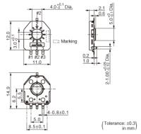 China High durability potentiometer with Pb free soldering and precise control muRata SV03A103AEA01B00 thin type design for sale