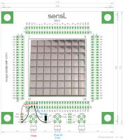 China 2 by 2 silicon photomultiplier sensor array with 60035 pixel onsemi ARRAYC-60035-4P-BGA BGA interface for sale