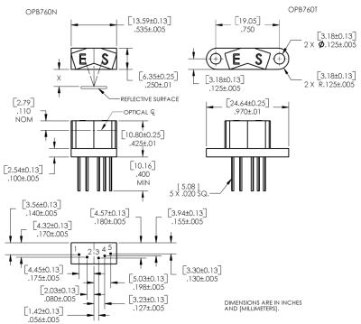 China Non contact reflective object sensor OPTEK OPB763T featuring Photologic output for end of travel and door sensor for sale