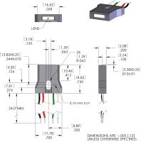 China OPTEK OPB739RWZ reflective line reader sensor featuring converging optical axes and phototransistor output for sale