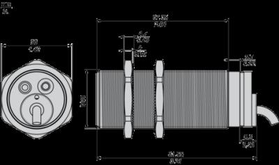 China M30 Cylindrical Inductive Proximity Sensor Schneider XSAV12373L10 with Discrete PNP Output and Metal Enclosure for sale