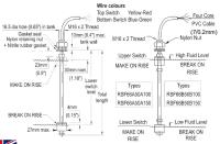 China Float Switch PPS Material Sensata RSF66B50B150 for Liquid Level Control and Tank Filling Applications for sale