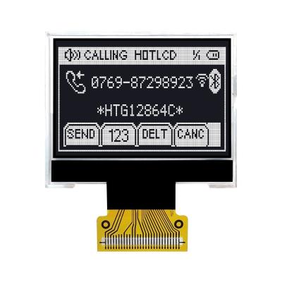 China Durable 128X64 COG LCD Module Graphic ST7565R With White Side Backlight HTG12864C for sale