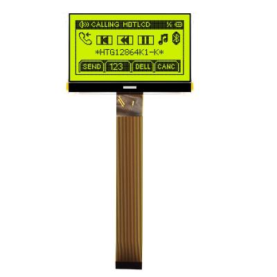 China 128X64 LCD COG Display , Positive Gray Reflective LCD Screen HTG12864K1-K for sale