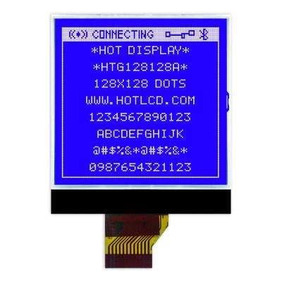 China 128X128 Chip On Glass LCD , UC1617S Monochrome Graphic LCD Display HTG128128A for sale