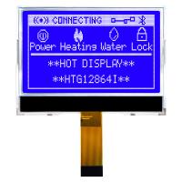 China 128X64 SPI Chip On Glass LCD Display With White Side Backlight HTG12864I for sale