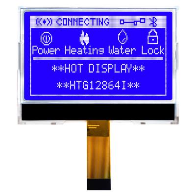 China 128X64 SPI Chip On Glass LCD Display With White Side Backlight HTG12864I for sale