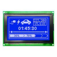 China 128X64 Graphic LCD Module STN Gray Display With White Side Backlight for sale