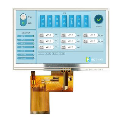 China 4.3 Inch 480x272 RGB TFT LCD Display with Resistive Touch Screen for sale