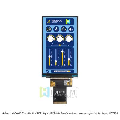 China 4 Inch Transflective TFT LCD Display - 480x800 Resolution - ST7701 Controller for sale