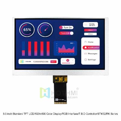 China 8.0 inch 1024x600 TFT LCD Display with RGB Interface for sale