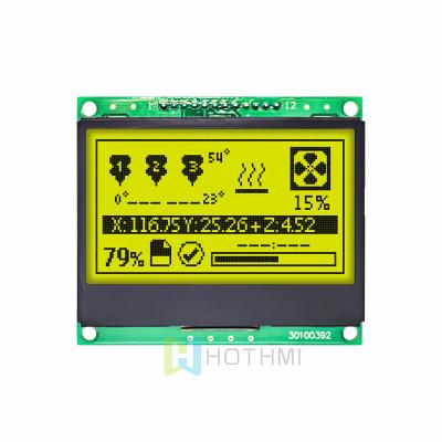 China 3.0 inch 128x64 Graphic LCD Display Module | ST7565R | SPI | Yellow-Green Backlight | STN Positive Display arduino for sale