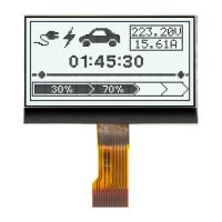 China COG LCD display module | 128x64 FSTN+ LCD Display | Gray text on white background for sale