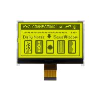 China 3.1 inch 128x64 COG LCD | STN+Gray background yellow-green side backlight LCD display | 3.3V for sale