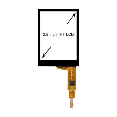 China 2.8 inch Capacitive Touch Panel with Glass + Glass structure and IIC Interface for sale