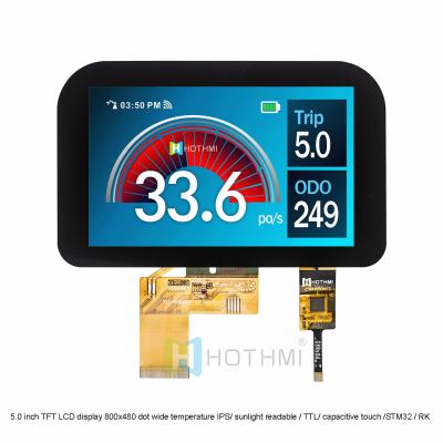 China 5.0 Inch TFT LCD Display | High Brightness Screen With RGB Interface for sale