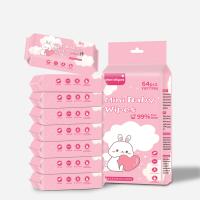China 68pcs 14×15cm Baby Wet Wipes with 99% Water Content - Fragrance Free & Hypoallergenic for sale