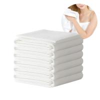 China Thick Soft Disposable Bath Towels 60-120gsm Viscose Non-Woven Material 40x70cm to 80x200cm Sizes for sale