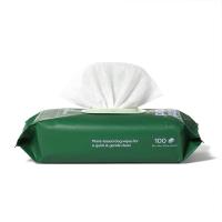 China 100% Biodegradable Viscose Plant Fiber Pet Wipes 20x20cm 100pcs Pure Water Dog Cleaning for sale