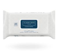 China Pure Water Non-Alcohol Makeup Remover Wipes 20x25cm 30pcs 100% Plant Fiber Biodegradable for sale