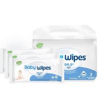 China Unscented Hypoallergenic Baby Wipes 99% Water 17.8×16.8cm Plastic-Free Biodegradable for sale