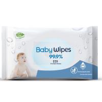 China 99.9% Water Based Baby Wet Wipes 60pcs for Sensitive Skin - 17.8×16.8cm Biodegradable Plant Fiber Wipes with Custom Packaging for sale