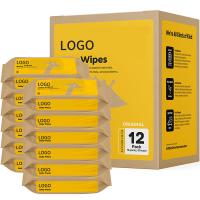 China Bamboo Fiber Wet Wipes 18x20cm Plastic-Free Hypoallergenic for Sensitive Skin - Custom Packaging Available for sale