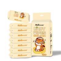 China Portable Unscented Wet Wipes 14×15cm Alcohol-Free for Travel 64 Wipes in 8 Packs for sale