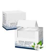 China Customized 10×12 Inch USDA Biobased Face Towels 80-90 GSM 50-Pack Disposable Makeup Remover Wipes for sale