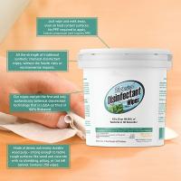 China Customized 99.9% Sterilization Disinfectant Wipes 15.2x17.8cm with 100% Plant Fibers - 250 Pcs/Pail for sale