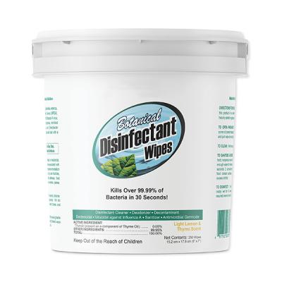 China 15.2x17.8cm Hospital Grade Disinfectant Wet Wipes 250 Count with OEKO & ISO Certification for sale