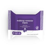 China Custom Logo 25-Count Fragrance-Free Makeup Wipes 18.7x18.5cm Non-Comedogenic Viscose Fiber for sale