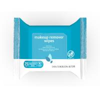 China Custom 25-Count Hydrating Makeup Remover Wipes 18.7x18.5cm Alcohol-Free pH Balanced Viscose Fiber for sale