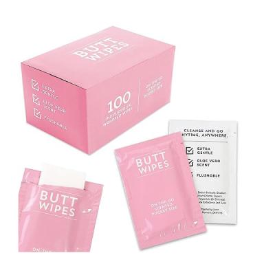 China OEM pH Balanced Plant Based Feminine Wipes 100 Count Biodegradable Travel Wipes for sale