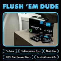 China 15cm x 20cm Unscented Flushable Wipes with Vitamin E & Aloe - 30 Pcs/Box Travel Hygiene Solution for sale