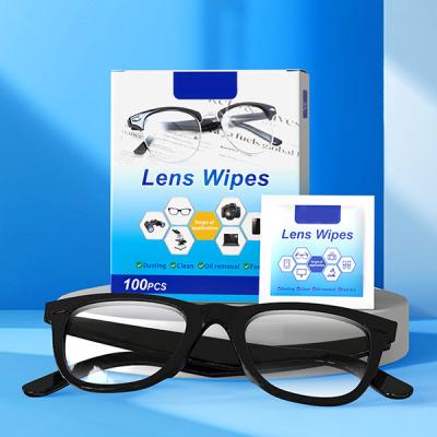 China Pre-moistened Individually Wrapped Scratch-Free Lens Cleaning Wipes 6x12cm | Bulk OEM Options for sale