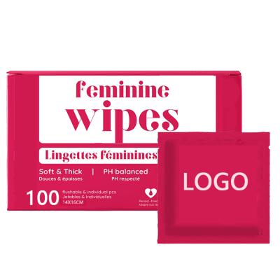 China Customization 50pcs Ph Balanced Hygiene Essentials Feminine wipes for sale