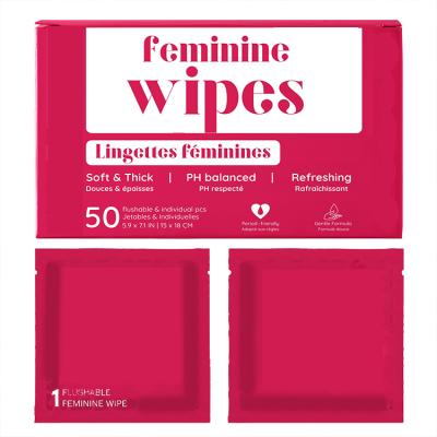 China Customized Individual Packaging fulsome Feminine Wipes for sale