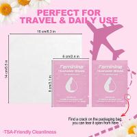 China 100% Plant Fiber Chamomile Flushable Feminine Wipes 14x16cm OEM Custom for sale